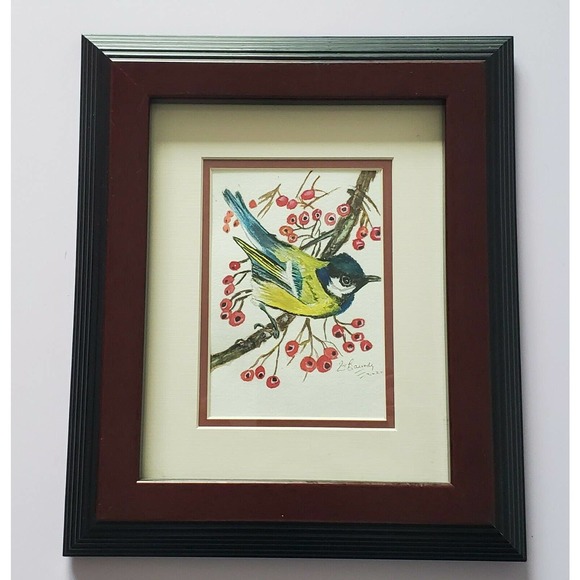 Max Stase | Art | The Great Tit Bird Signed And Framed Lithography Art ...